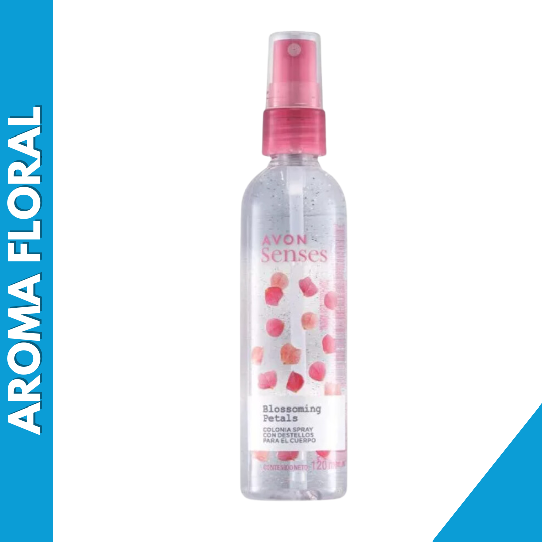 COLONIA SPRAY CON DESTELLOS BLOSSOMING PETALS AVON SENSES – EL FARO